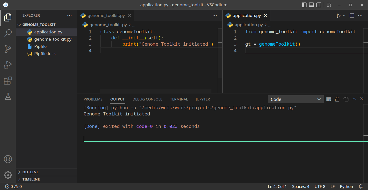 Genome Toolkit. Part 1: project setup